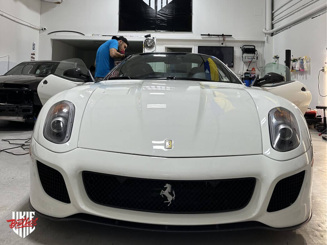 Ferrari Roof Wrapped in Matte Black – A Sleek Contrast Upgrade By Ukie ...