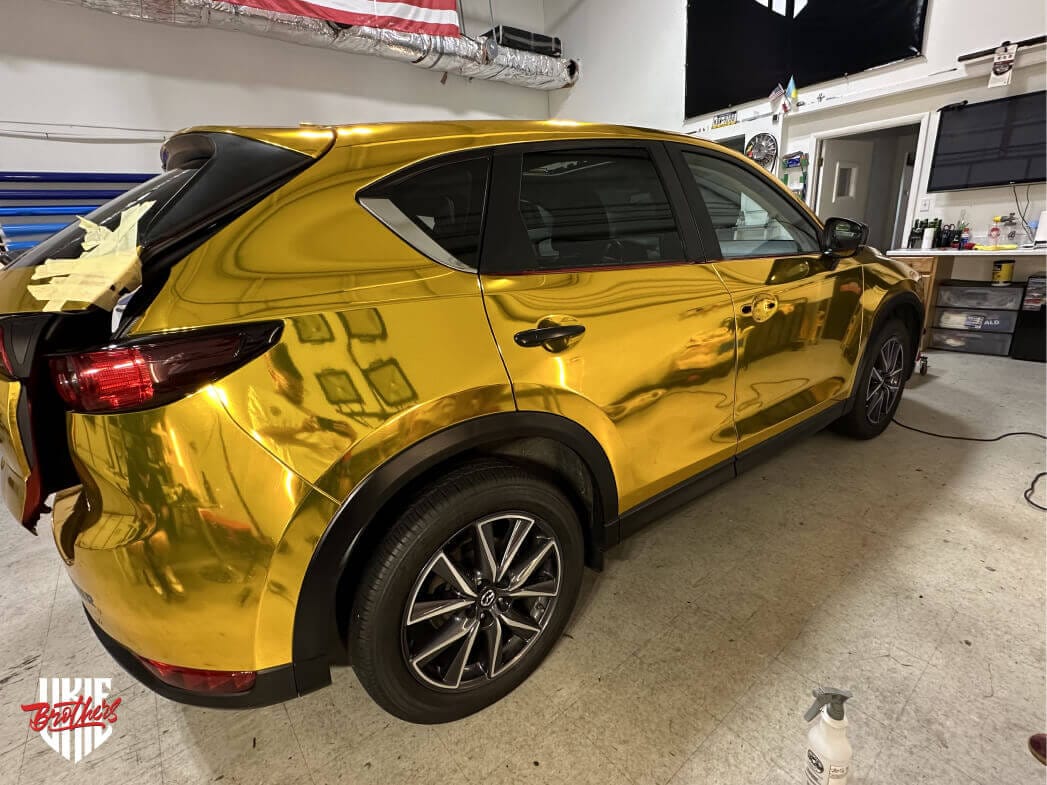 Mazda CX-5 Gold Vinyl Wrap – The Ultimate Head-Turner By Ukie Brothers